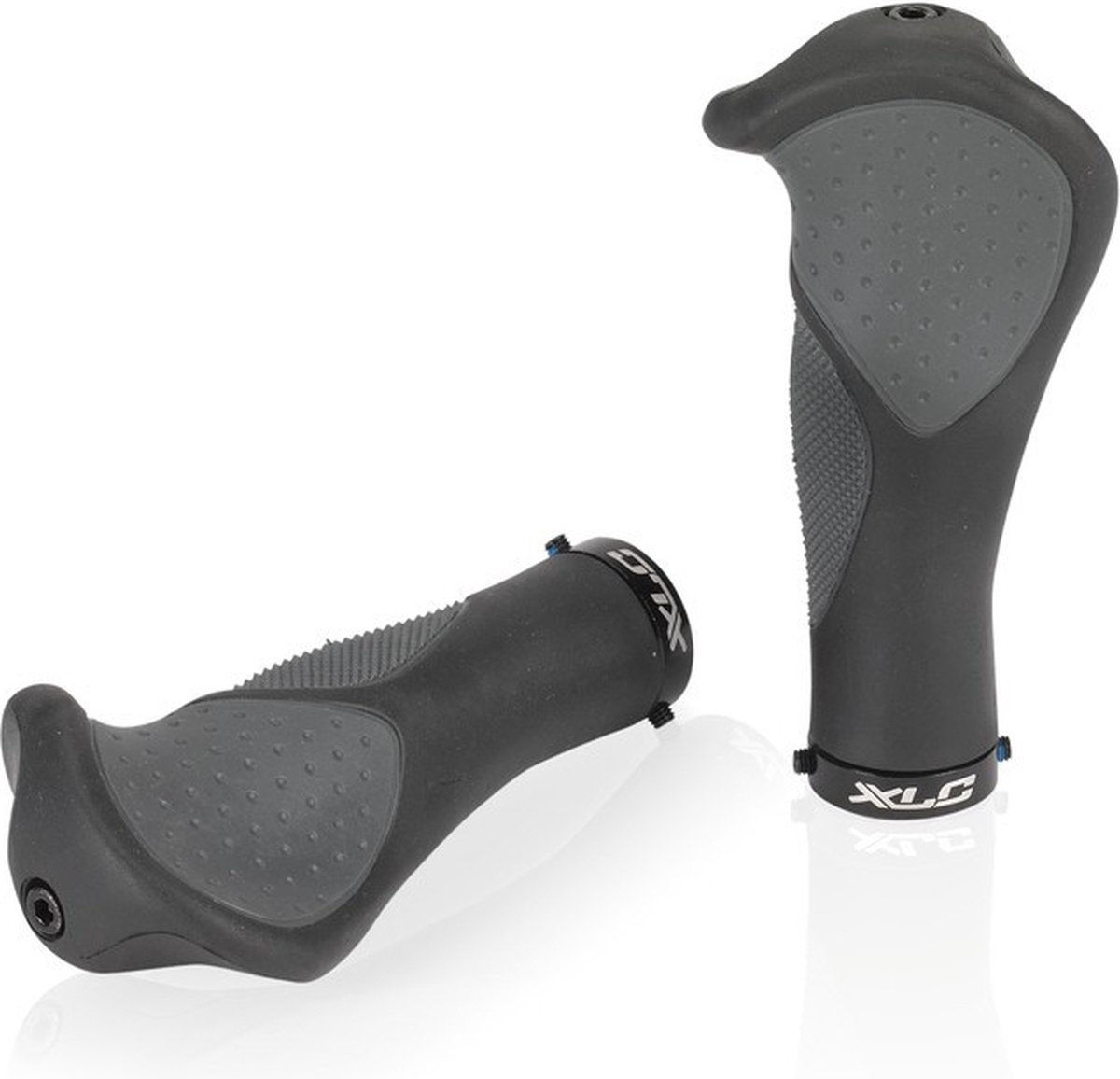 XLC GR-S22 Ergo Fiets Handvatten - 135mm - Zwart/Grijs | bol