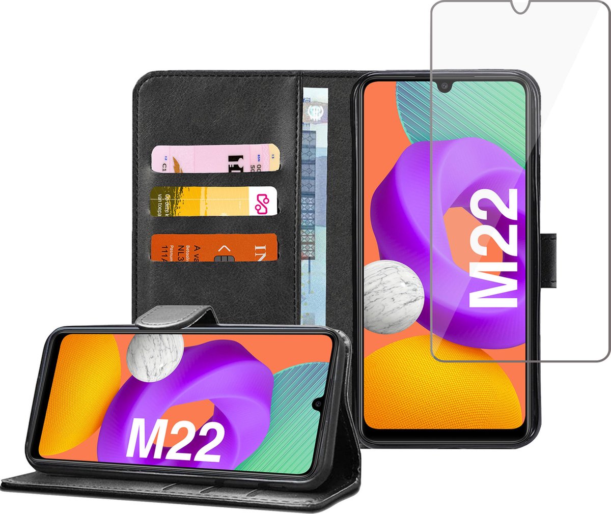 Samsung M22 Book Case Hoesje - Samsung M22 Screenprotector - Flip ...