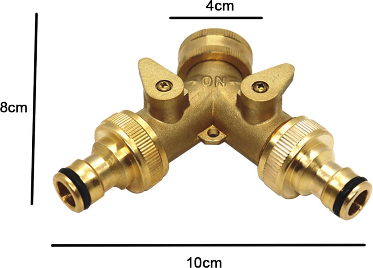Achilles Y-stuk 3/4 - Y Stuk kraan - Kraan Splitter - Waterverdeler - Buitenkraan -... | bol