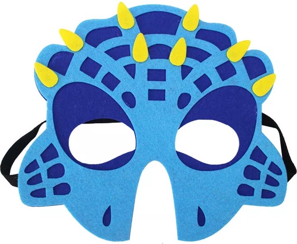 Dino - Cape - Masker - Verkleedpak - Blauw - Carnavalskleding kinderen ...