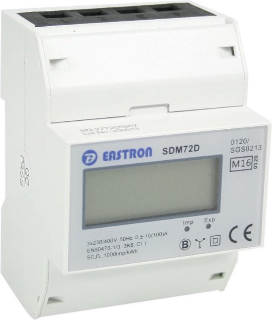 SDM72D 3 fase kWh meter | bol