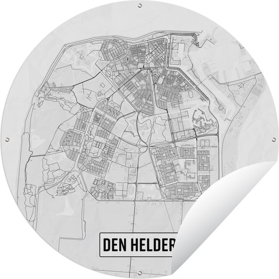 Garden Circle City Map Den Helder - 150x150 cm - Affiche Ronde de ...