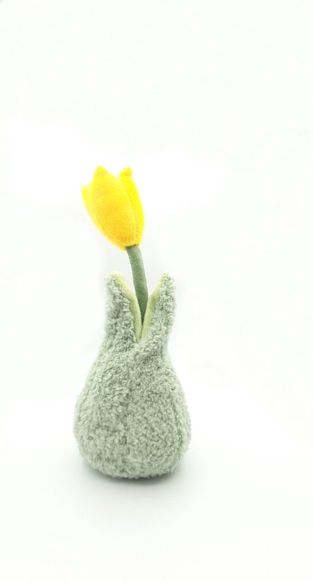 Knuffel, Pluche knuffel zacht geel tulp bloem ,speelgoed, toys, tulpen ...