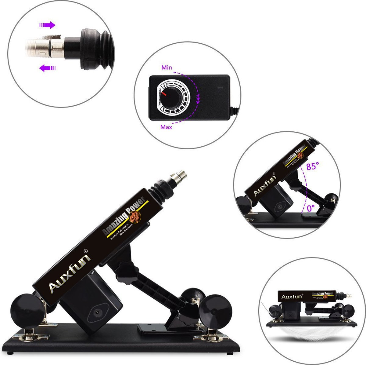 Auxfun® Basic Sexmachine - Pakket Lorenzo Met Dildo’s en Accessoires ...