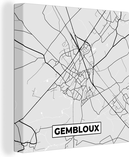 Tableau Peinture Zwart Wit - België - Carte - Plan de Ville - Carte ...