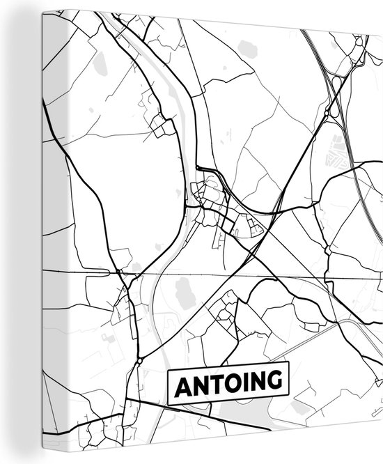 Tableau Peinture Zwart Wit - België - Carte - Plan de Ville - Carte ...