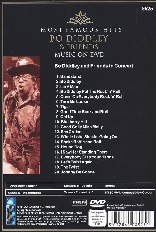 Bo Diddley & Friends Most Famous Hits (Dvd), Bo Diddley | Dvd's | bol