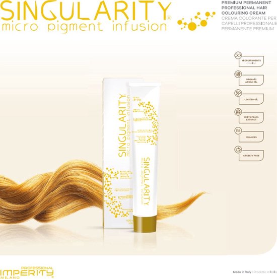 Imperity Singularity Haarverf 8.1 - Licht Asblond - 100ml - Permanente Haarverf | bol