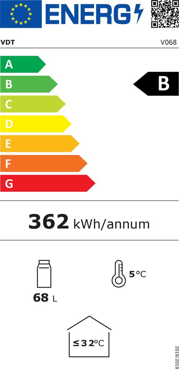 VDT Minibar - koelkast 68L | bol