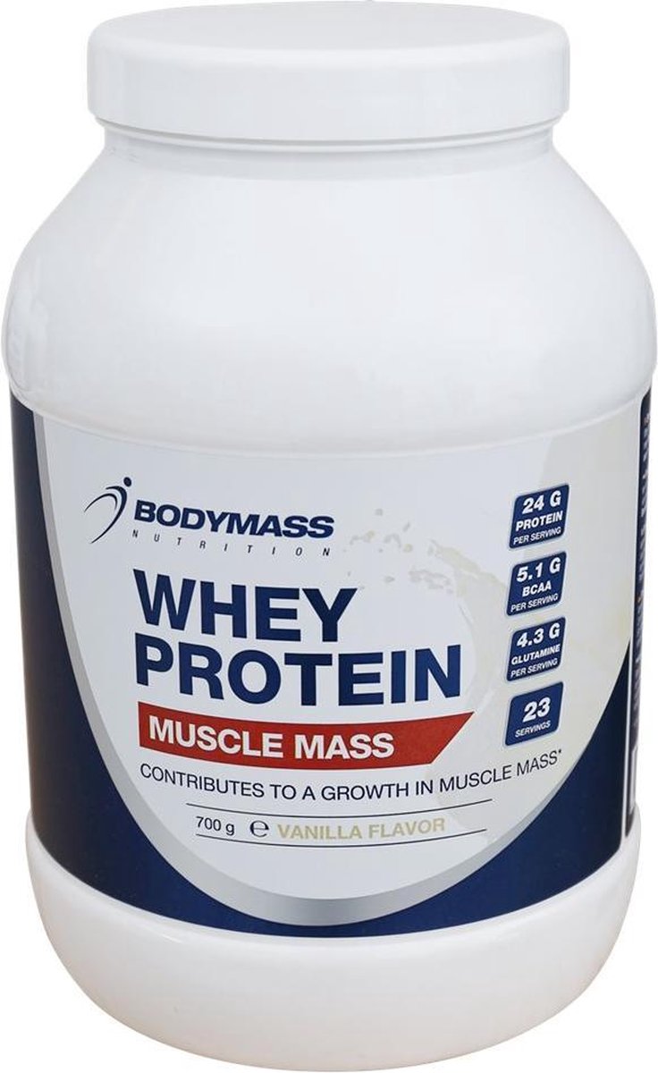 Bodymass whey protein - Muscle mass - vanille, 700 gr | bol