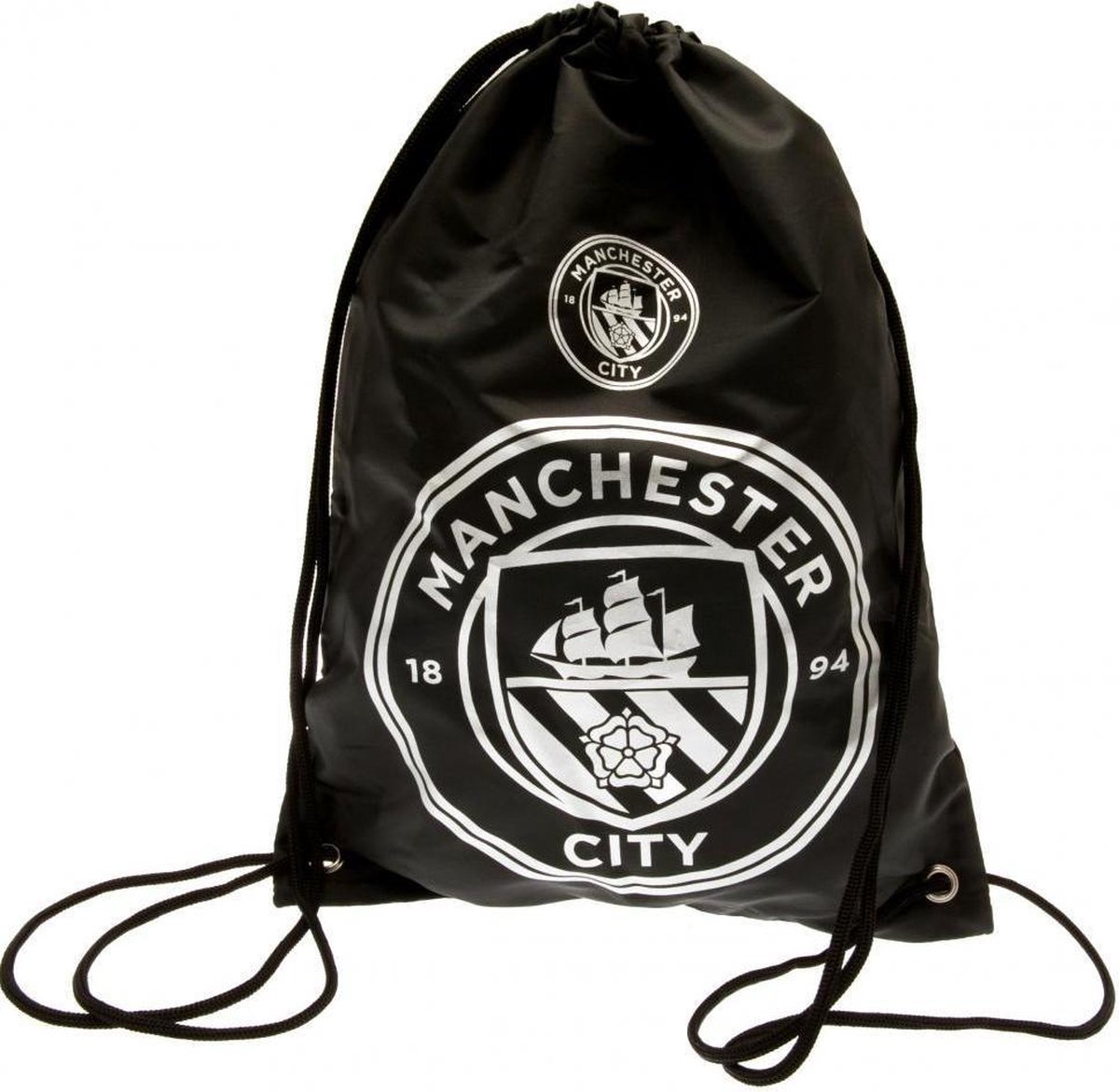 Manchester City FC Drawstring Gym Bag (Black/White) | bol.com