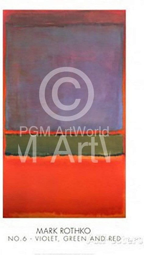 Mark Rothko - No 6, 1951 Reproduction d'art 61x91cm | bol.com