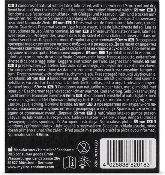 My.Size Condooms maat 69 - 3 stuks | bol.com