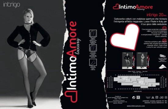 Intimo Amore luxury kousen- panty- intrigo - M - zwart | bol.com