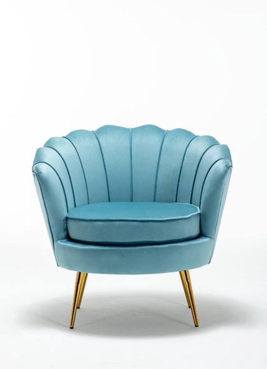 Russle - Luxe Velvet Shell Chair - Fluwelen Schelp Stoel Scandinavian ...