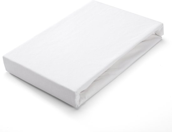 Walra Hoeslaken Jersey Stretch Topper - 180x200/210 - 100% Katoen - Wit ...