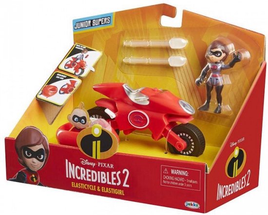 The Incredibles 2 - Elasticycle & Elastigirl Vehicle Playset | bol.com