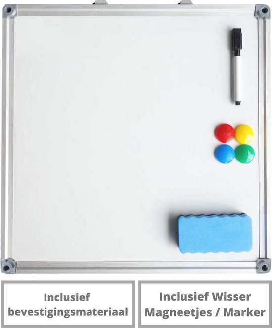 DirectSupply Whiteboard Magnetisch - Whiteboard 60x45 cm - Memobord | bol
