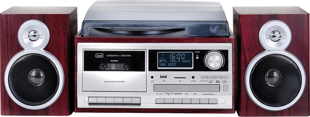 Stereo platenspeler met digitale radio ontvanger, DAB / DAB+ ...