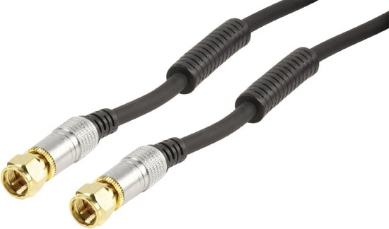 HQ - F-Connector Kabel - zwart - 2.5 meter | bol.com