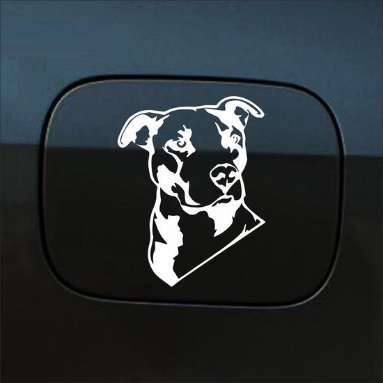 Bumpersticker - Pitbull - 13 X 11 - Wit | bol.com