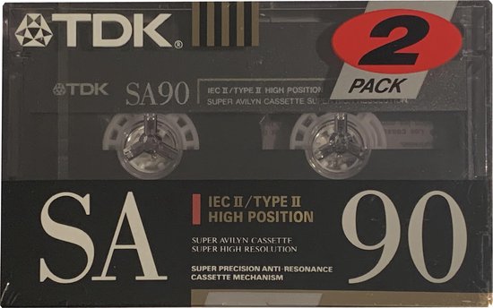 TDK SA high CrO2 90min (2x45min) Type II Cassette band Vintage 2-Pack | bol