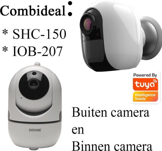 Denver Tuya Smart Combideal: IOB-207 smart buiten camera + SHC-150 ...