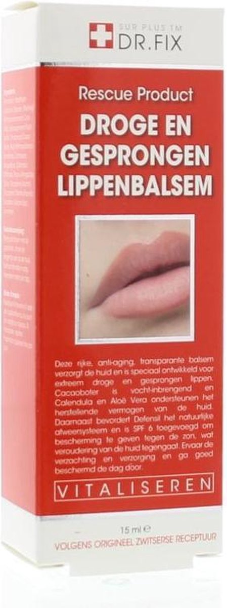 Dr. Fix Kapotte Droge Lippen Balsem - 15 ml - Lippenbalsem | bol.com