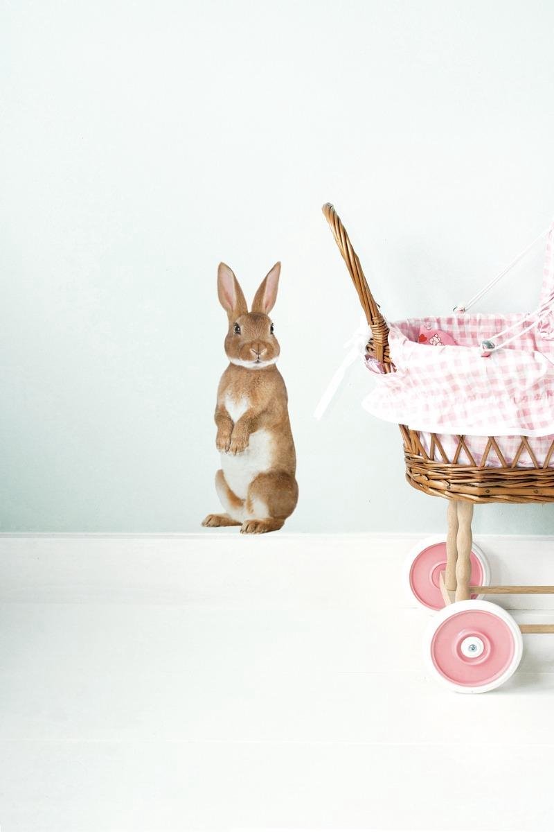 KEK Amsterdam Forest Friend: Rabbit - Muursticker - Bruin | bol.com