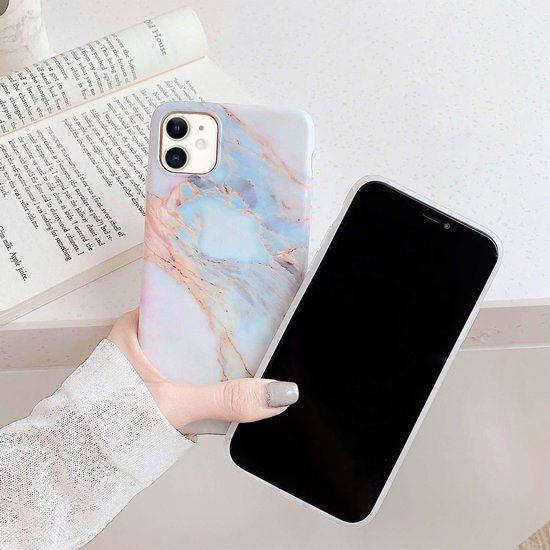 Marmerprint Telefoonhoesje Geschikt Voor Apple Iphone 12 Pro Max Hoesje
