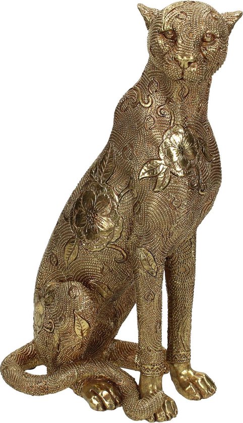 HD Collection - Ornament Leopard Gold 28x13x17cm | bol