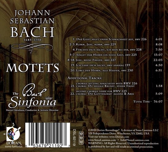 Motets, J.S. Bach | CD (album) | Muziek | bol