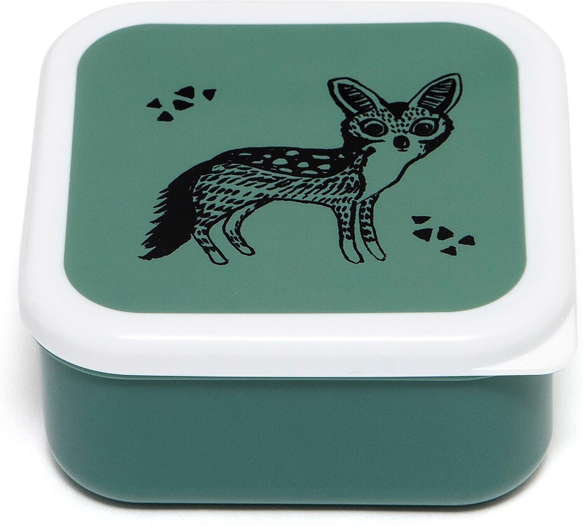 Petit Monkey lunch box set - 3 koek doos- Dieren groen - Snackdoosjes ...