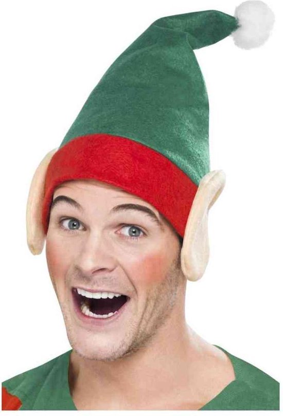 SMIFFYS - Elf muts met oortjes voor volwassenen Kerst - Hoeden > Mutsen ...