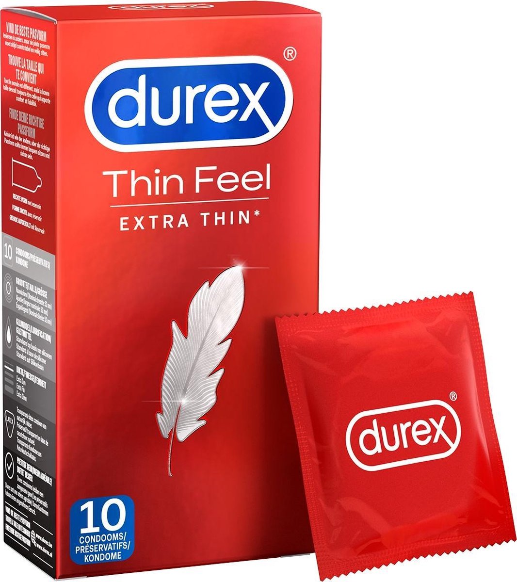 Durex Condooms Thin Feel - Extra Thin - 3x 10 stuks | bol.com