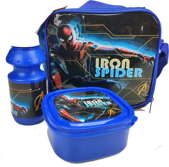 IRON SPIDER Lunch Set Boîte à pain Tasse à boire Sac à lunch Spiderman ...