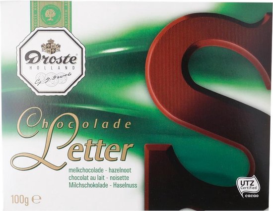 Droste Chocoladeletter Melk - hazelnoot - Letter S - 2 x 100 gram | bol.com