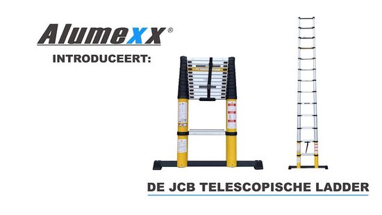 JCB Telescopische ladder - 3,81m - Brede hoofdtredes - Hoekindicator | bol