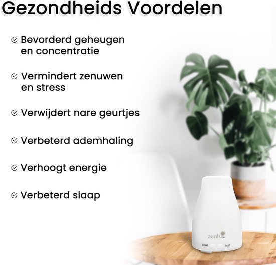 Aroma Diffuser - Diffuser Aromatherapie - Geur verspreider - 120ML ...