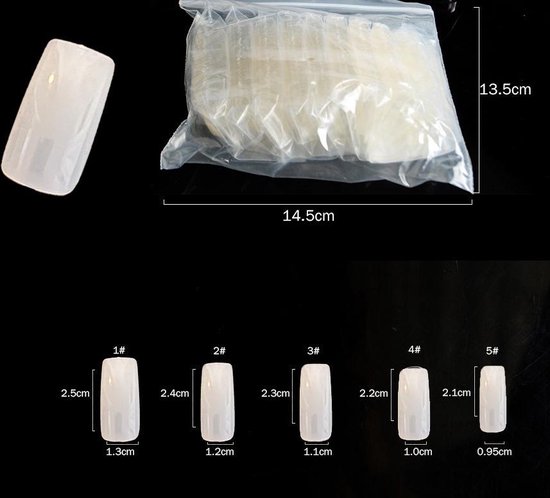 Full cover nail tips (naturel) 500st, Press on Tips | bol.com