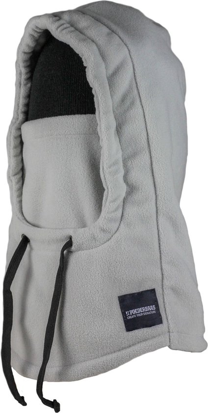 Poederbaas Poederbaas Fleece Balaclava Muts (Sport) - Unisex - grijs ...