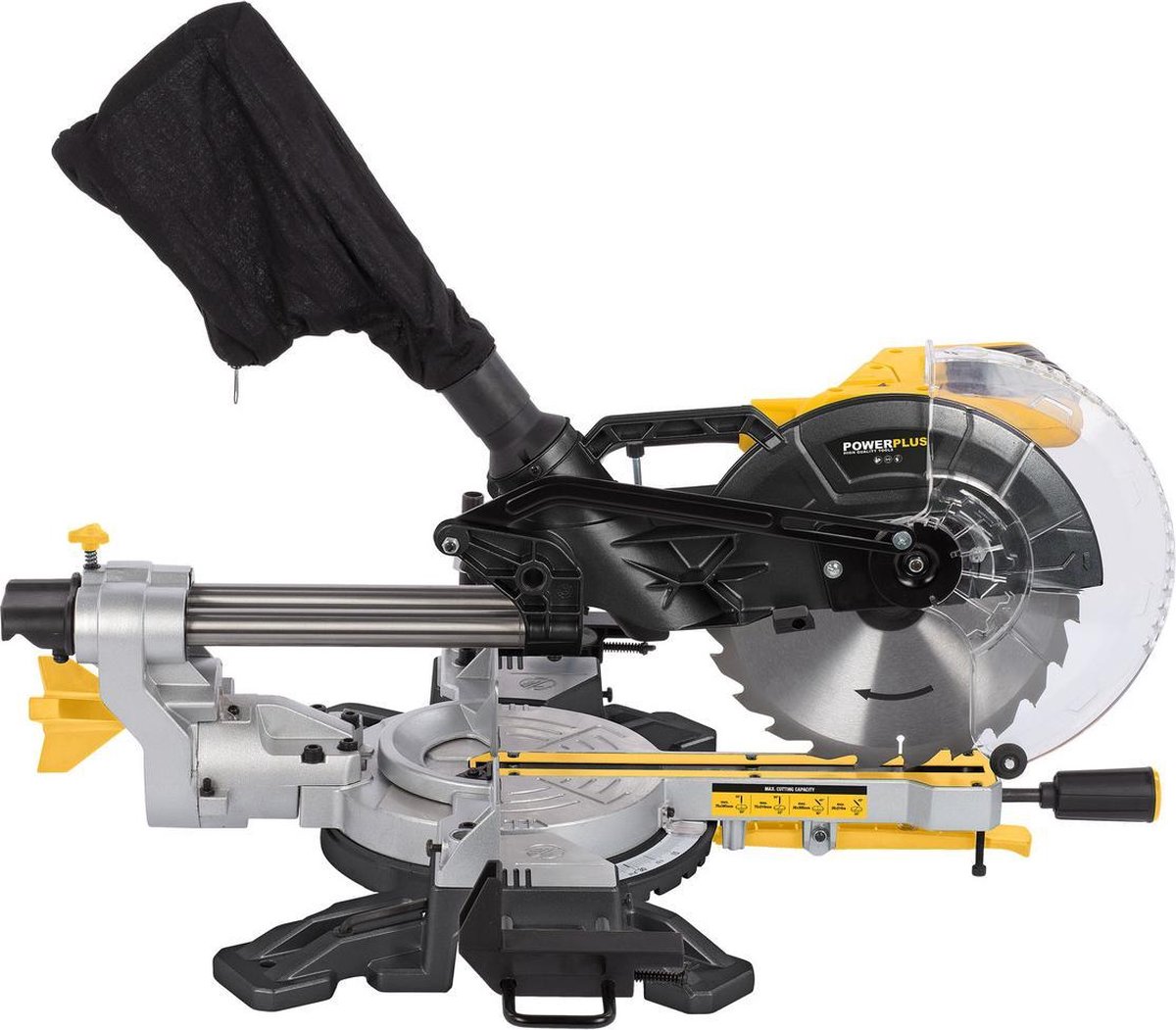 Powerplus POWX075730S Afkort- en verstekzaag - Telescopische zaag ...