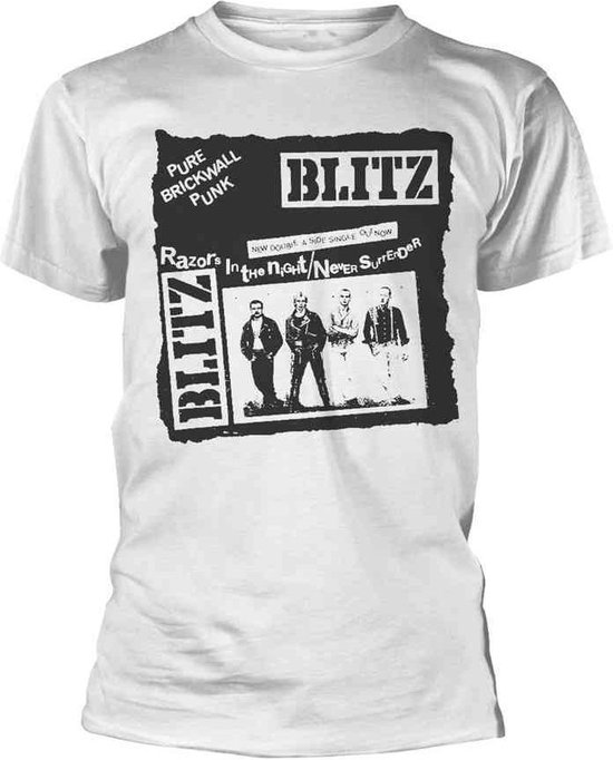 Blitz Heren Tshirt -XL- Pure Brick Wall Wit | bol
