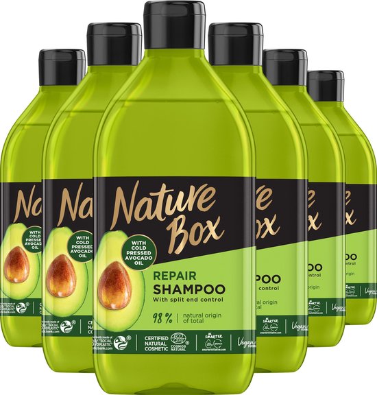 bol.com | Nature Box Avocado Shampoo 6x 385 ml - Voordeelverpakking