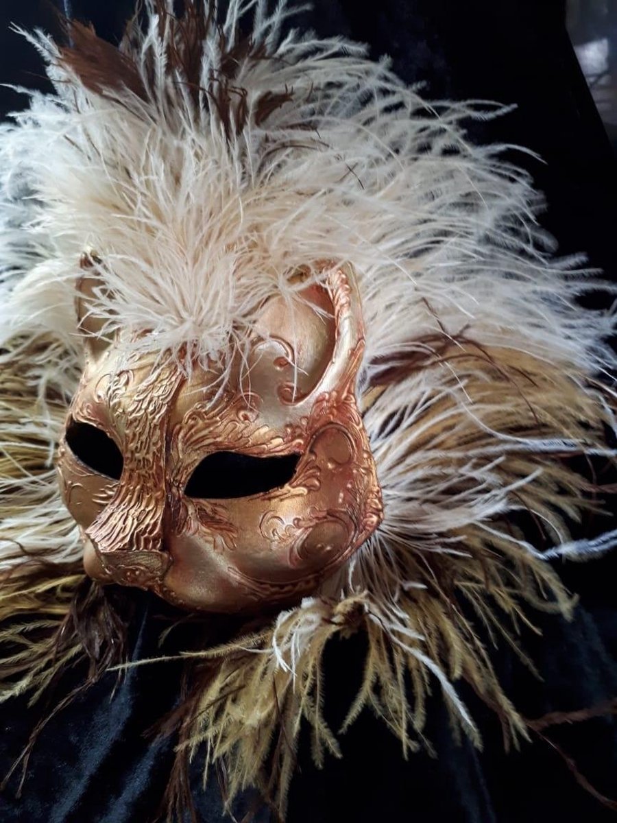 Fantasie leeuw Masker - Gold Fantasy Lion Mask | bol.com