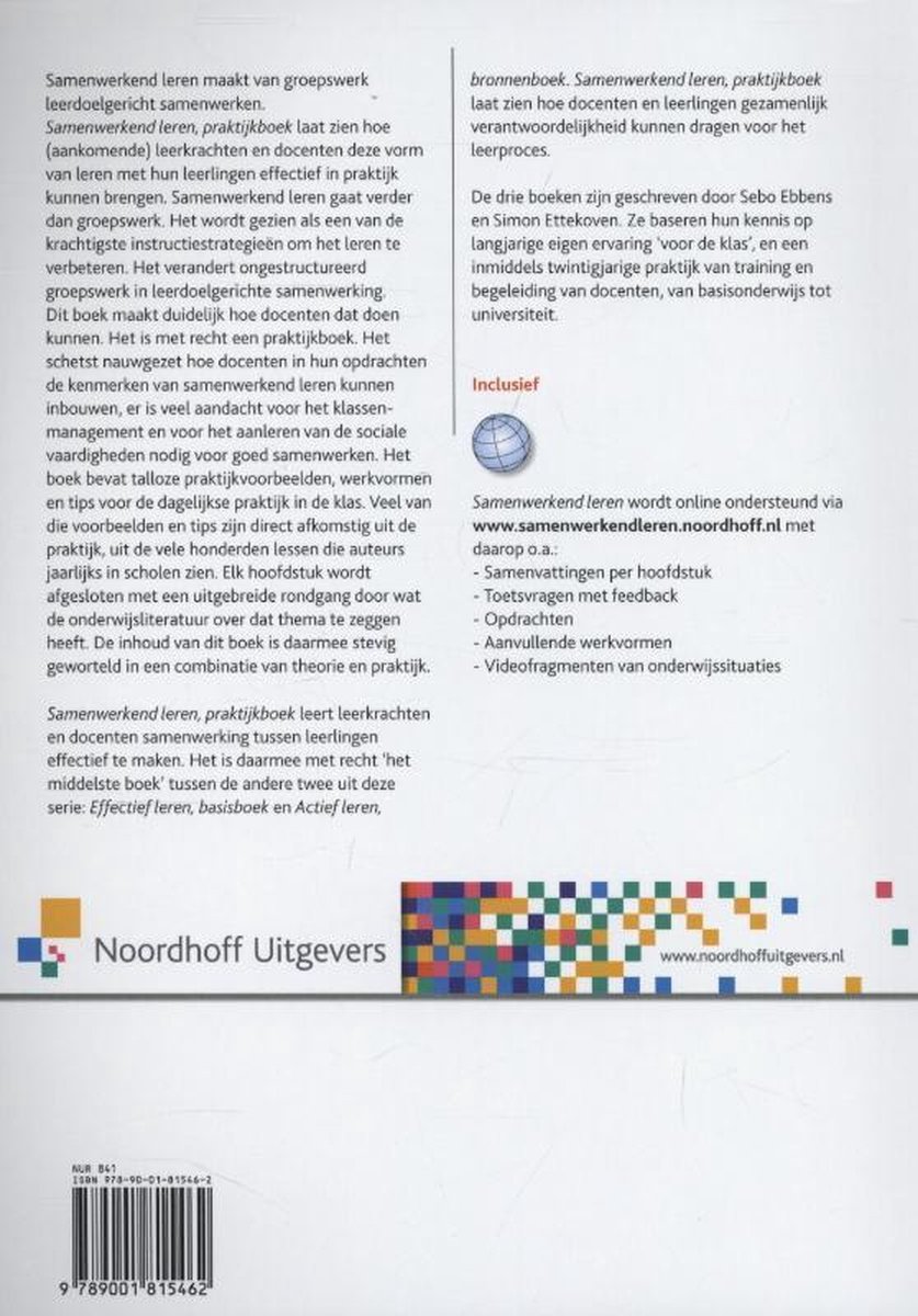 Samenwerkend leren | 9789001815462 | Sebo Ebbens | Boeken | bol.com