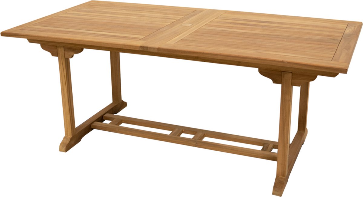 Teakhouten uitschuifbare tuintafel - tuintafel hout - 180 cm ...