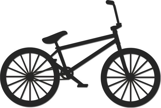 Hout-Kado - BMX Cross Fiets - Medium - Zwart - Geometrische dieren en ...