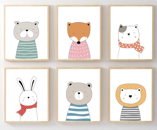 Wandschatz® Poster Set - Babykamer Posters - Baby Cadeau Jongen en ...