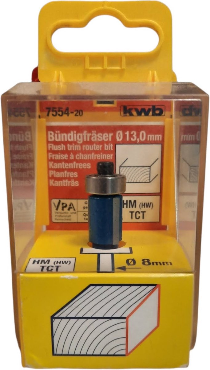 KWB 8mm schacht Kantenfrees freesmachine profielfrees Houtfrees ...